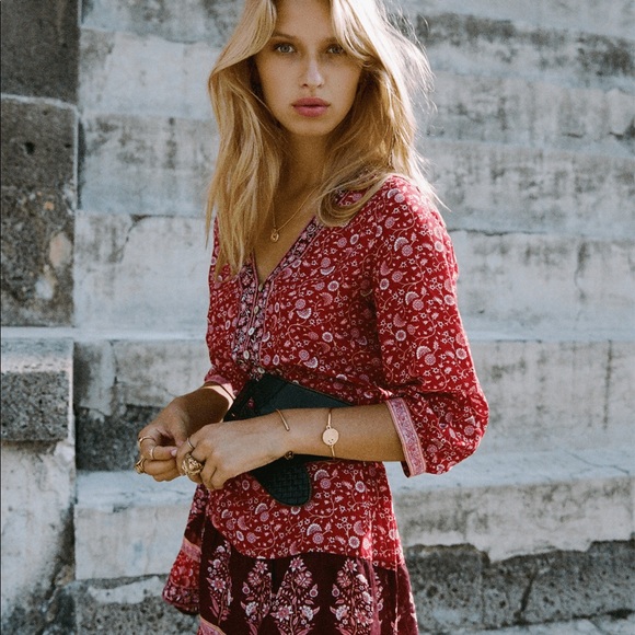 Arnhem | Dresses | Arnhem Wisteria Mini Dress Crimson 4 | Poshmark